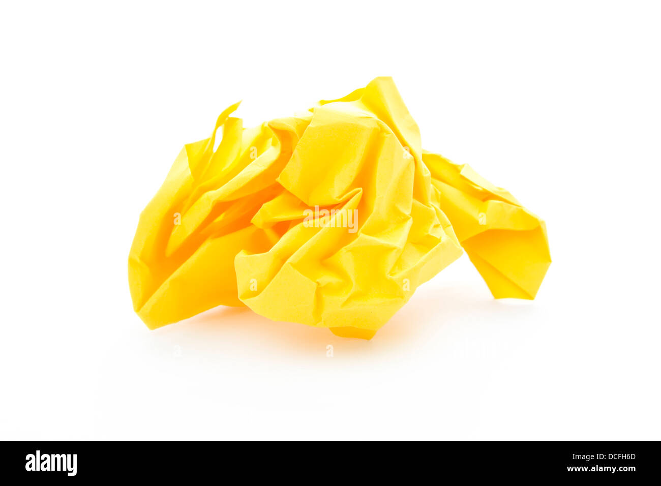 ball of crumpled paper isolated on white background Stock Photo - Alamy