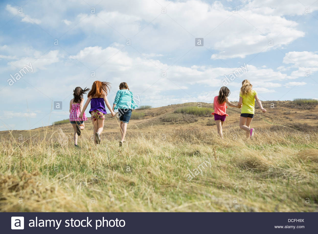 Five Girls Walking
