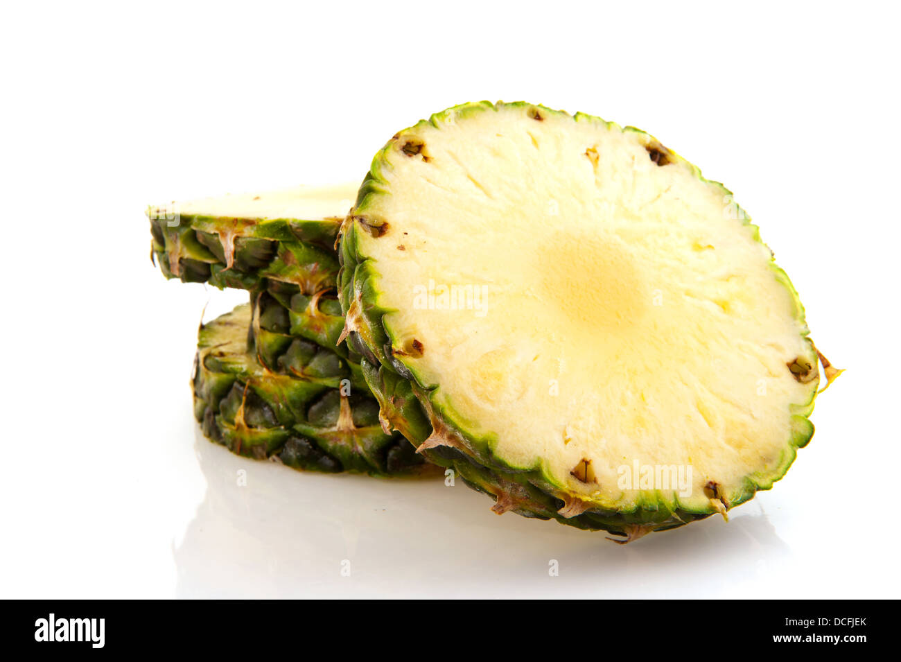 Fresh slices of pineapple Stock Photo - Alamy