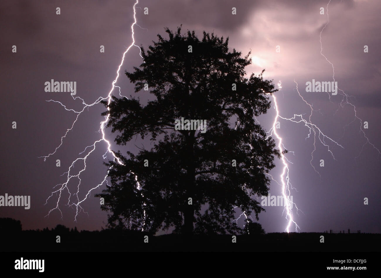 Intense night lightning ground hi-res stock photography and images - Alamy