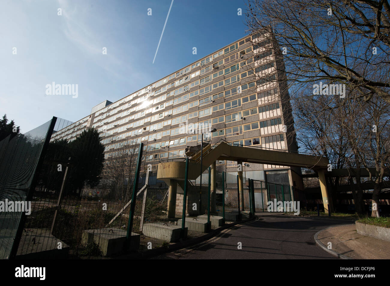 General view of a building on the derelict Heygate Estate in south ...
