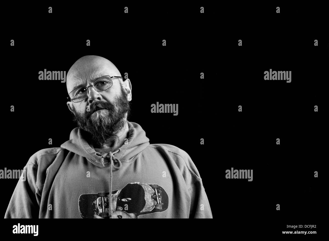 Man bald sad face Black and White Stock Photos & Images - Alamy