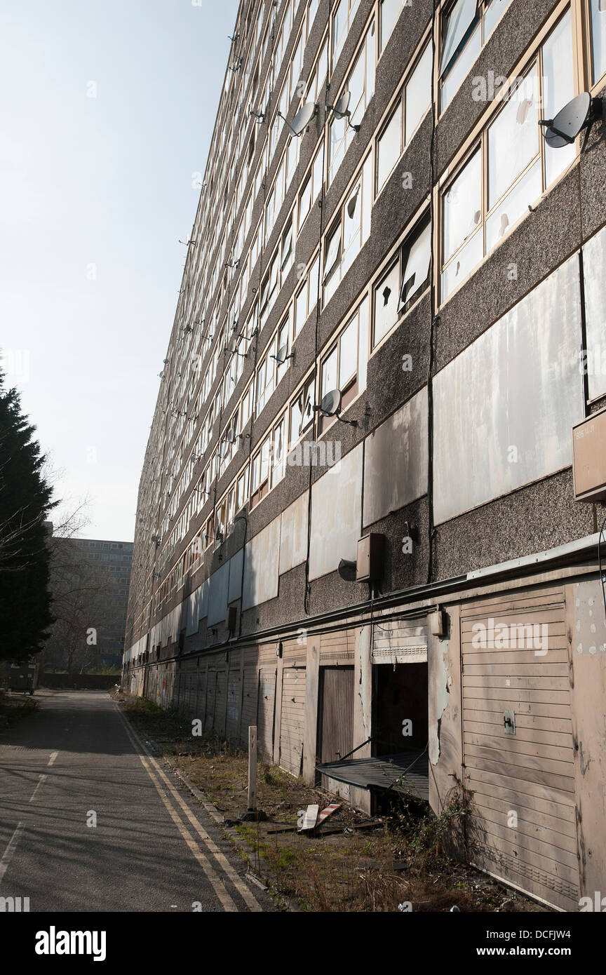 General view of a building on the derelict Heygate Estate in south ...