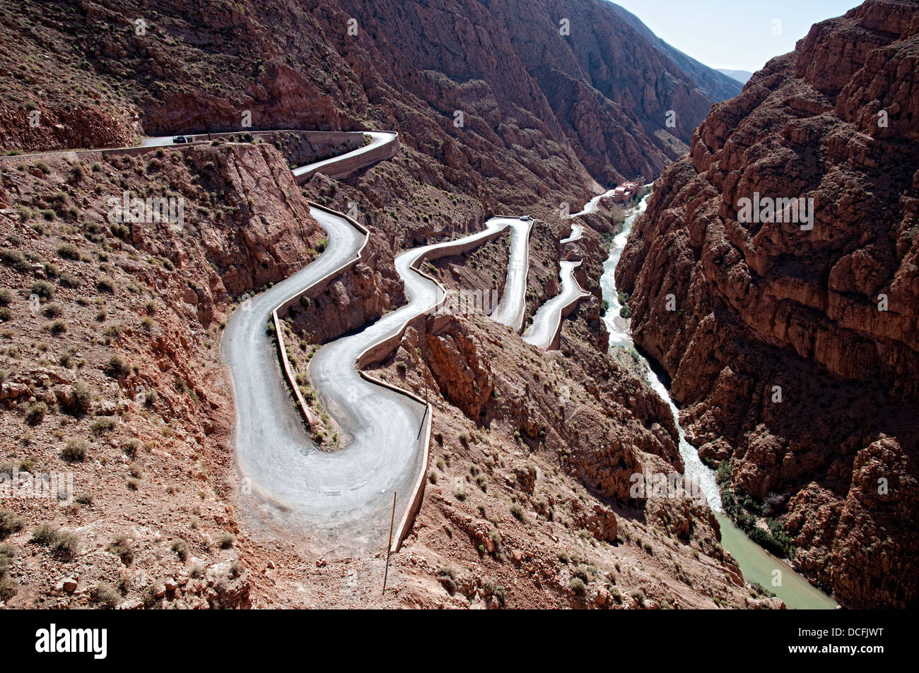 Hairpin Bends of Dades Gorge Road. Dades gorge. Dades Valley. Morocco ...