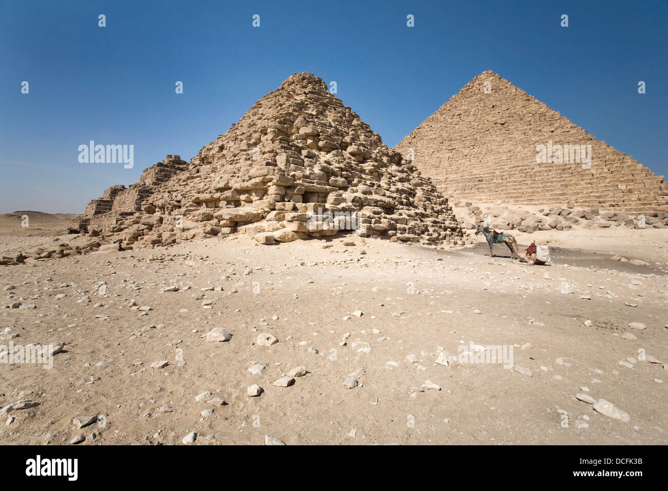Pyramids In The Desert Stock Photo - Alamy
