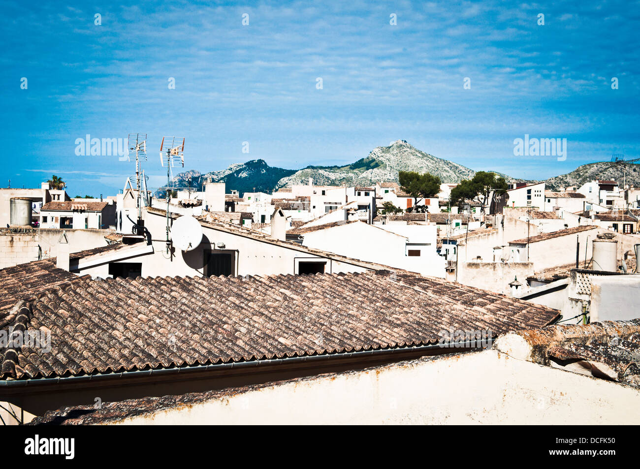 Spanish roof tops Stock Photo - Alamy