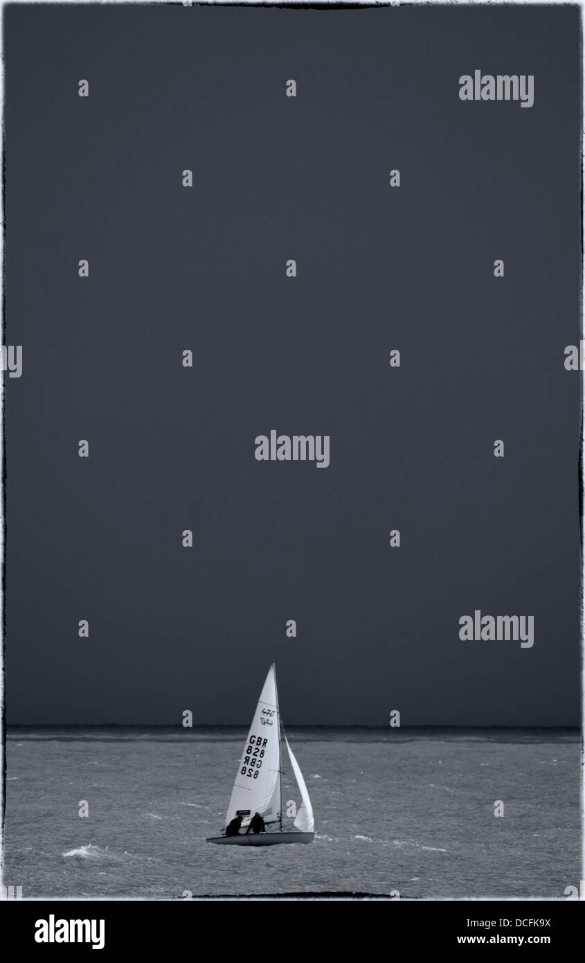 Sailing dinghy channel hi-res stock photography and images - Alamy