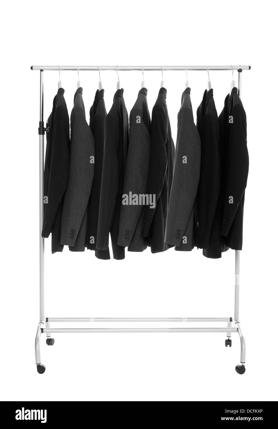 Suits on a Dress Rack Stock Photo - Alamy