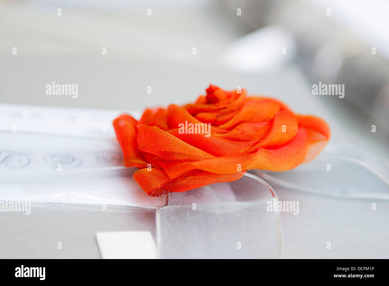 Orange material flower Stock Photo - Alamy