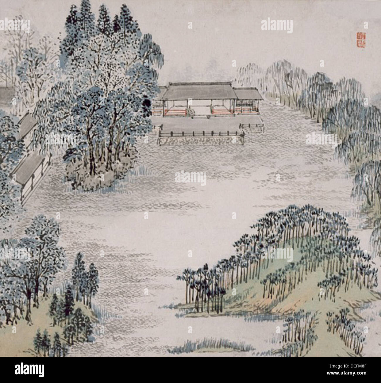 This painting from the Zhi Garden series (Zhi Yuan Tu) depicts the ...