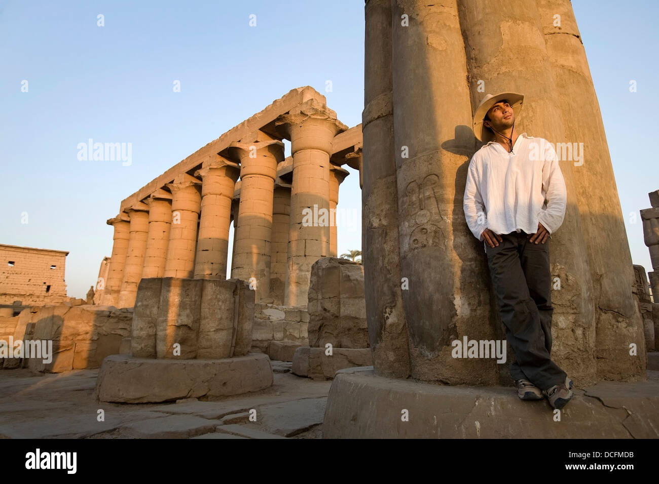 Man At Luxor Temple Stock Photo - Alamy Man At Luxor Temple Stock Photo - Alamy