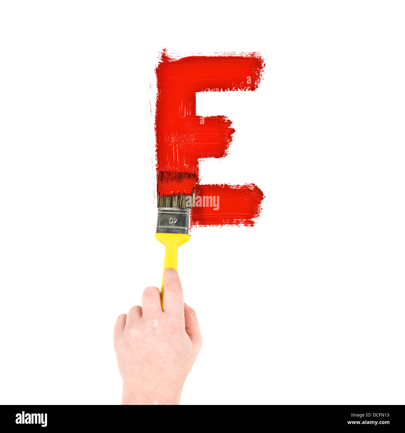 Painting Letter E Stock Photo - Alamy