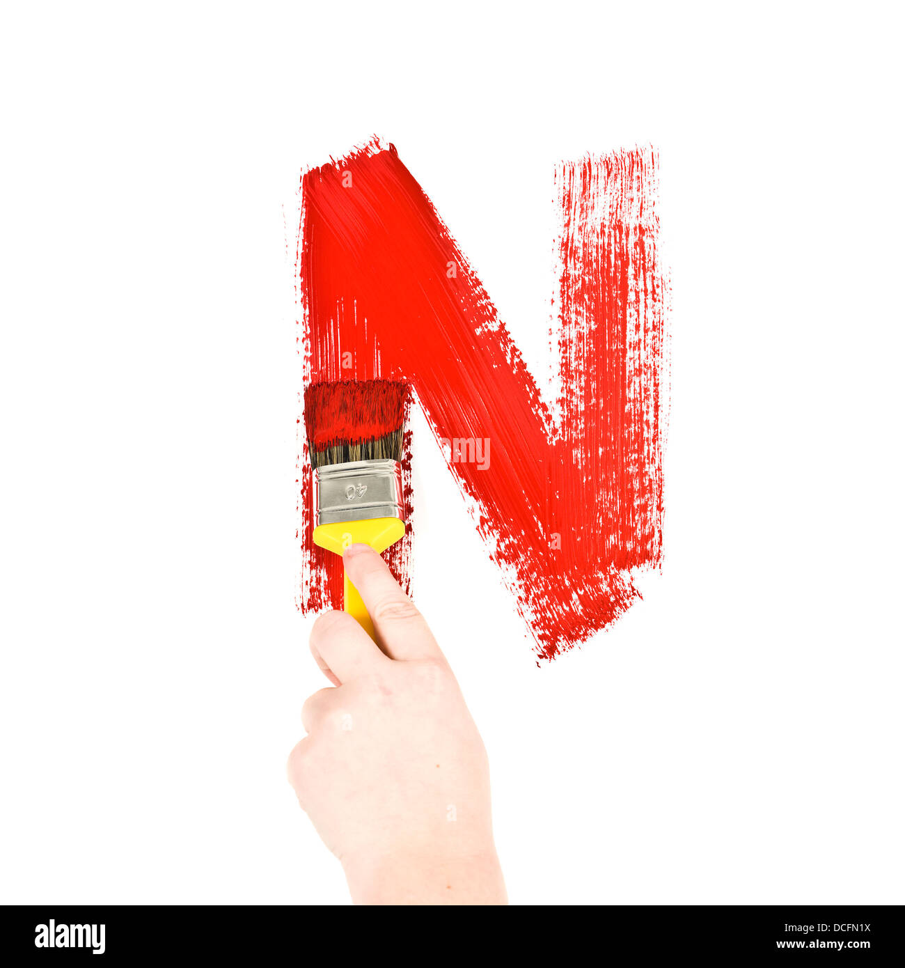 Painting Letter N Stock Photo - Alamy