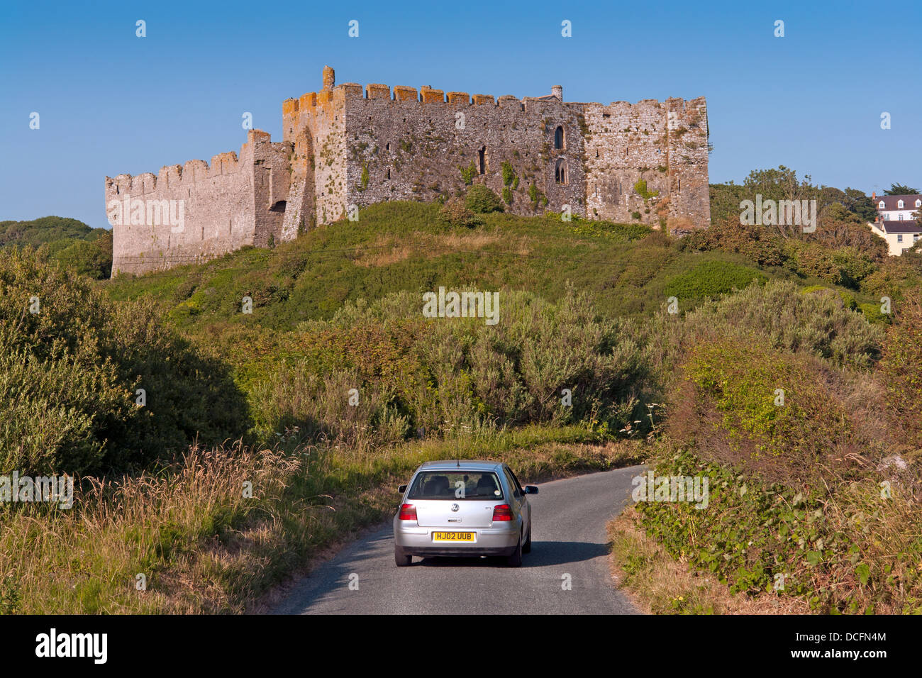 Manorbier Castle, Pembrokeshire. On the Wales Coast Path and within the ...