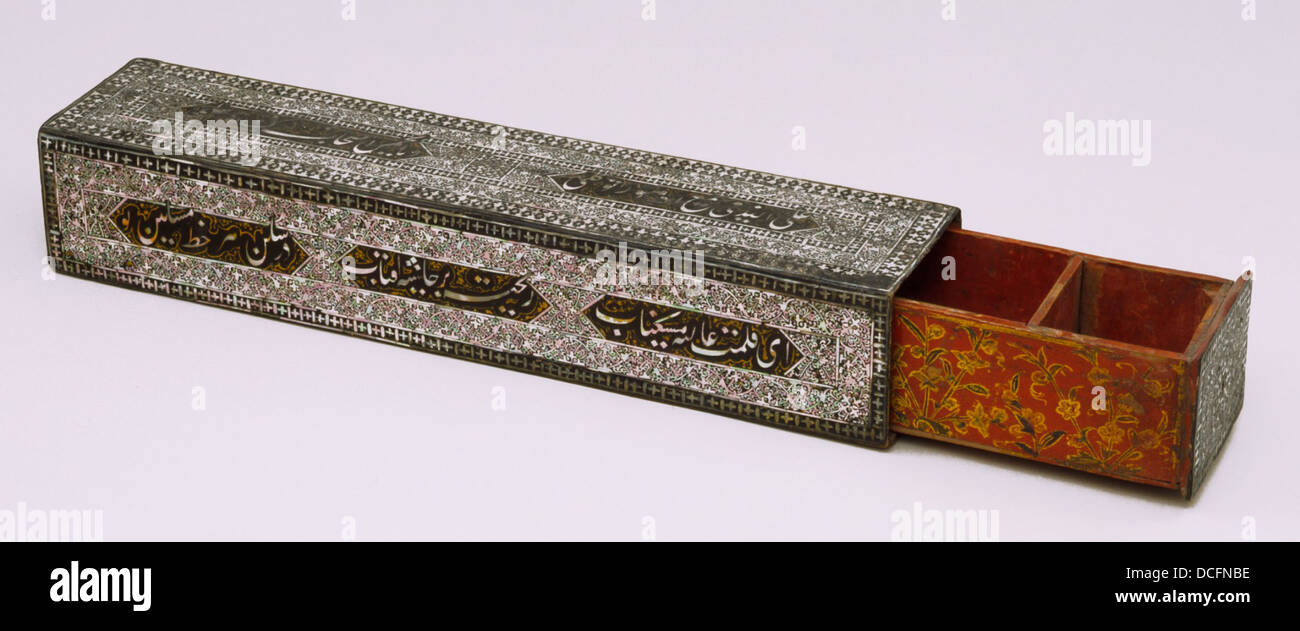 Pen Box (Qalamdan) M.73.5.340 Stock Photo - Alamy