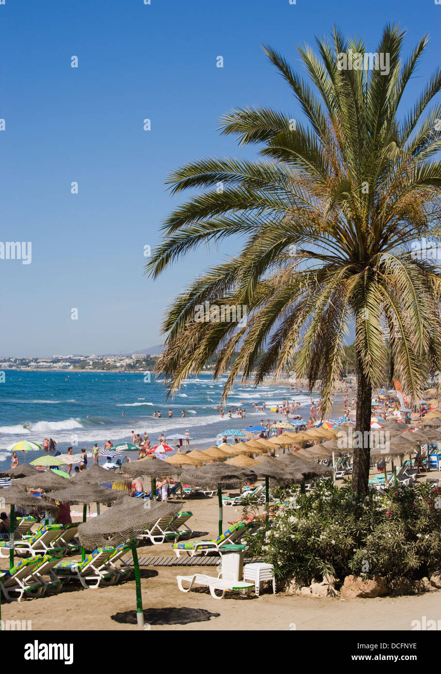 Scenic Shot Of Busy Beach Stock Photo - Alamy
