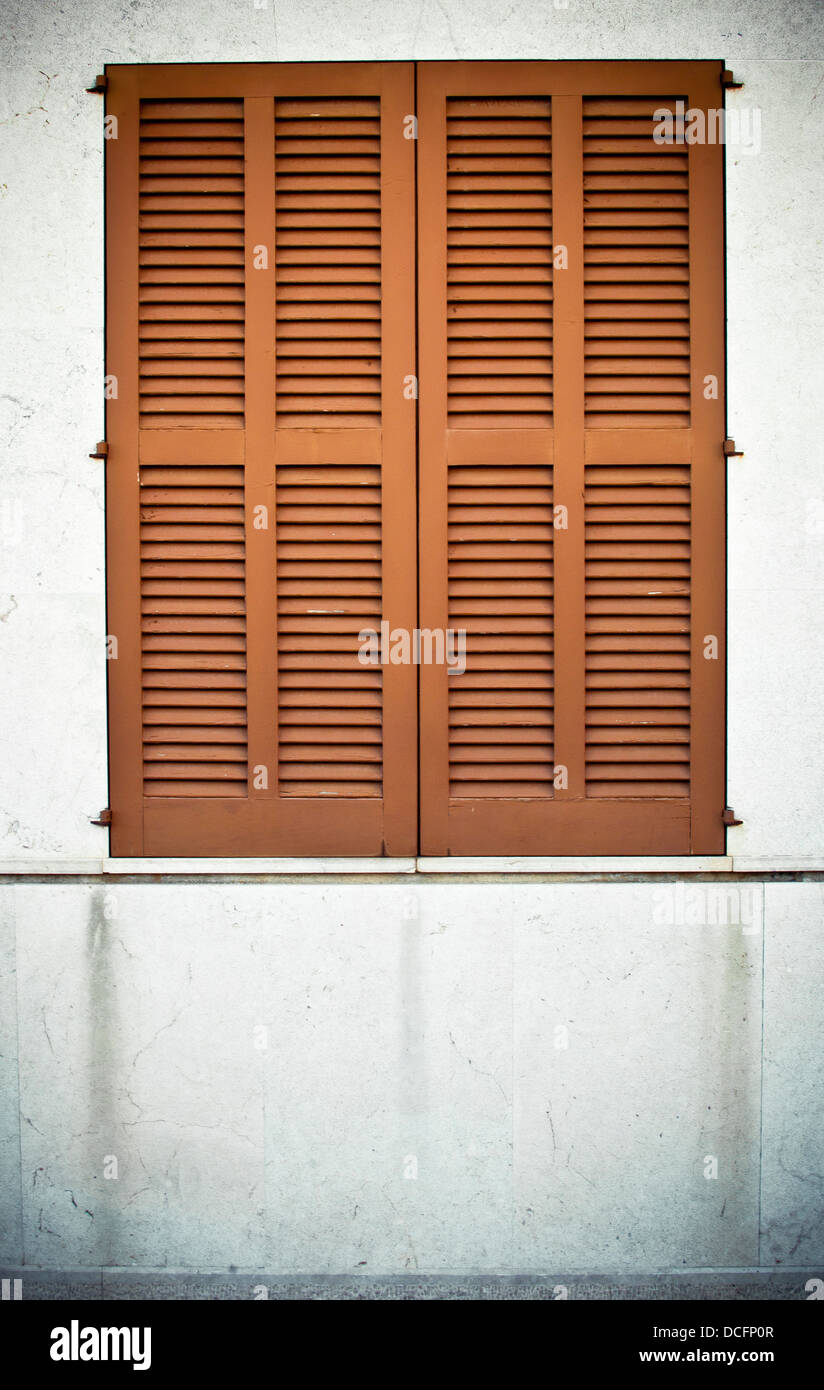 Mediterranean window shutters Stock Photo - Alamy