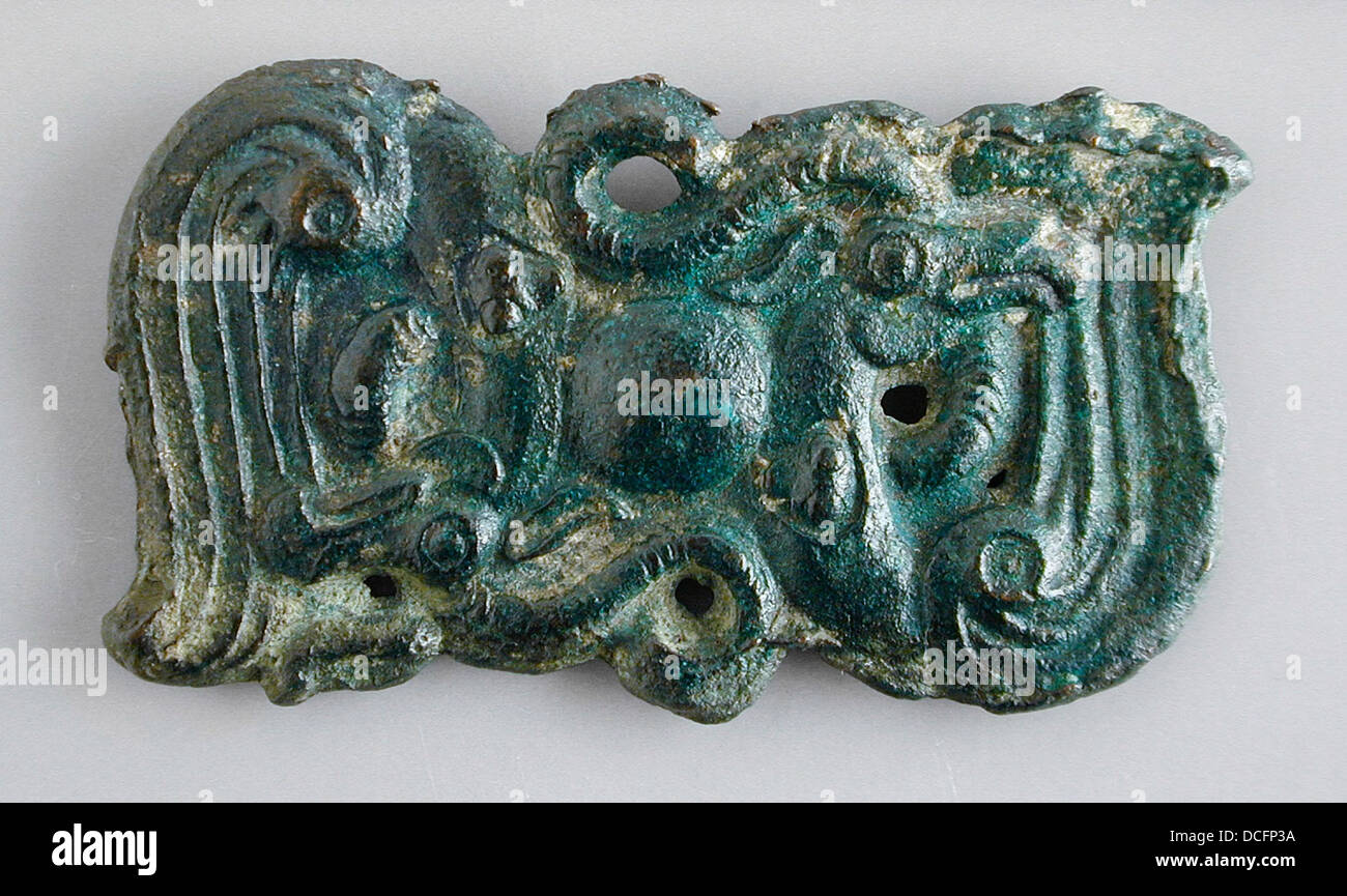 This plaque from LACMA’s collection features detailed bronze casting ...