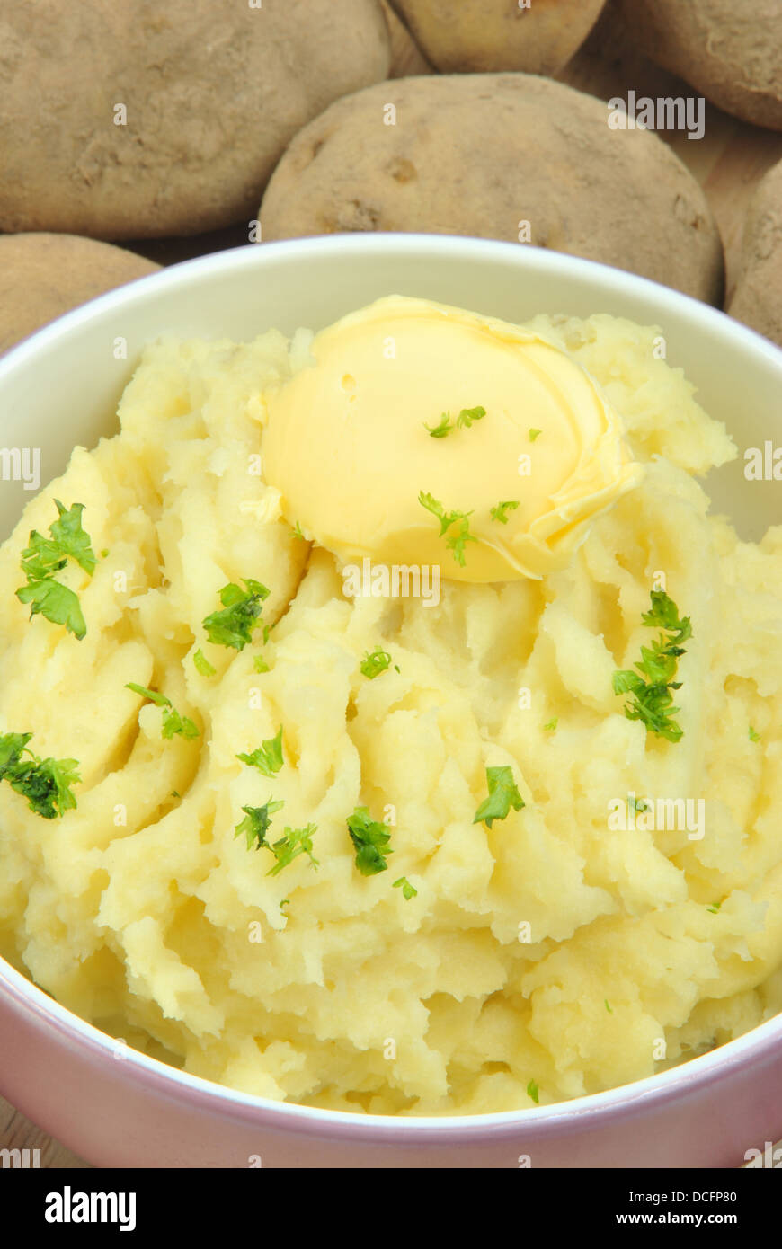 fresh organic mash potato in a bowl Stock Photo - Alamy