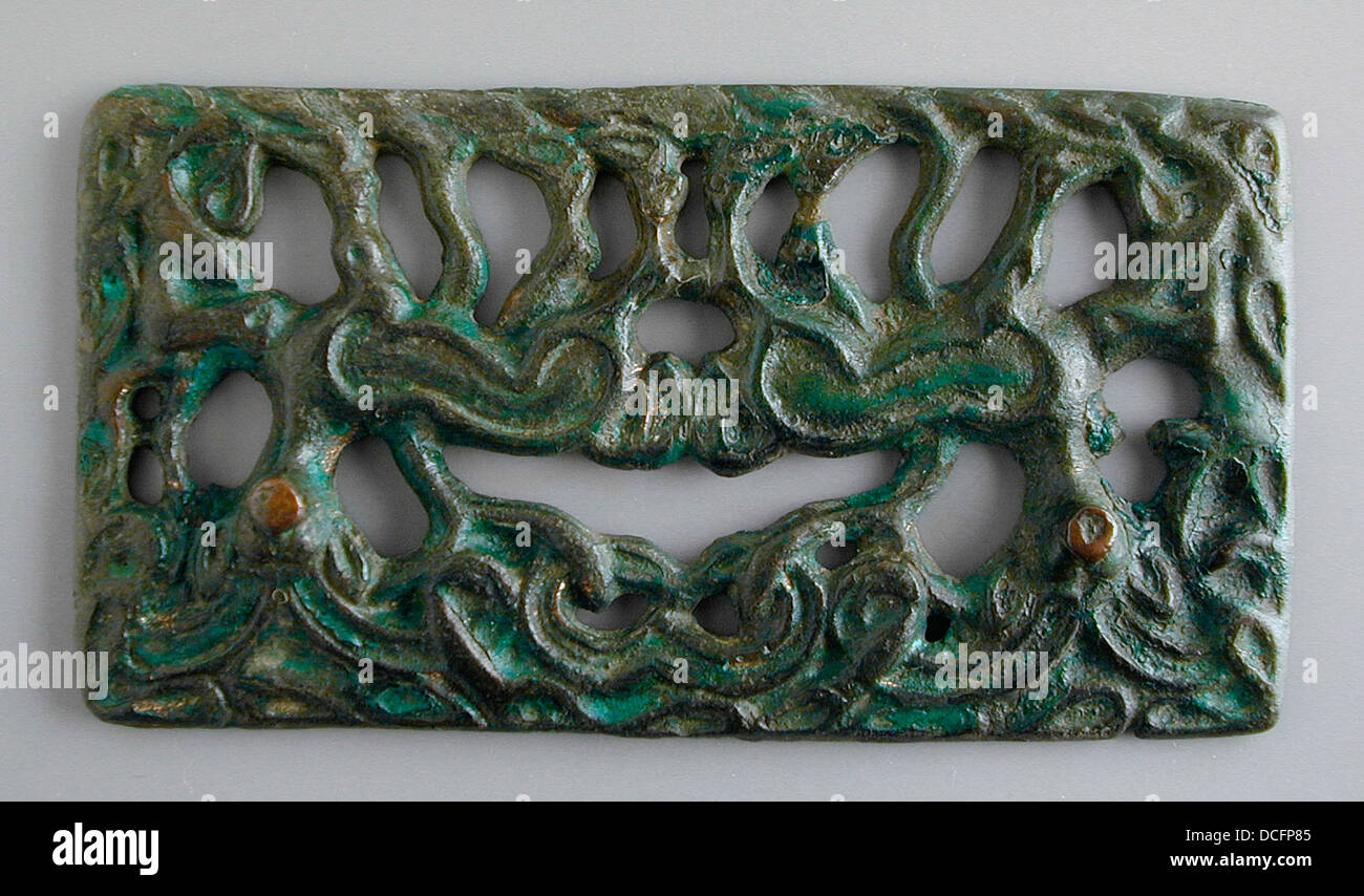 This plaque, made from bronze, is part of the LACMA collection and ...