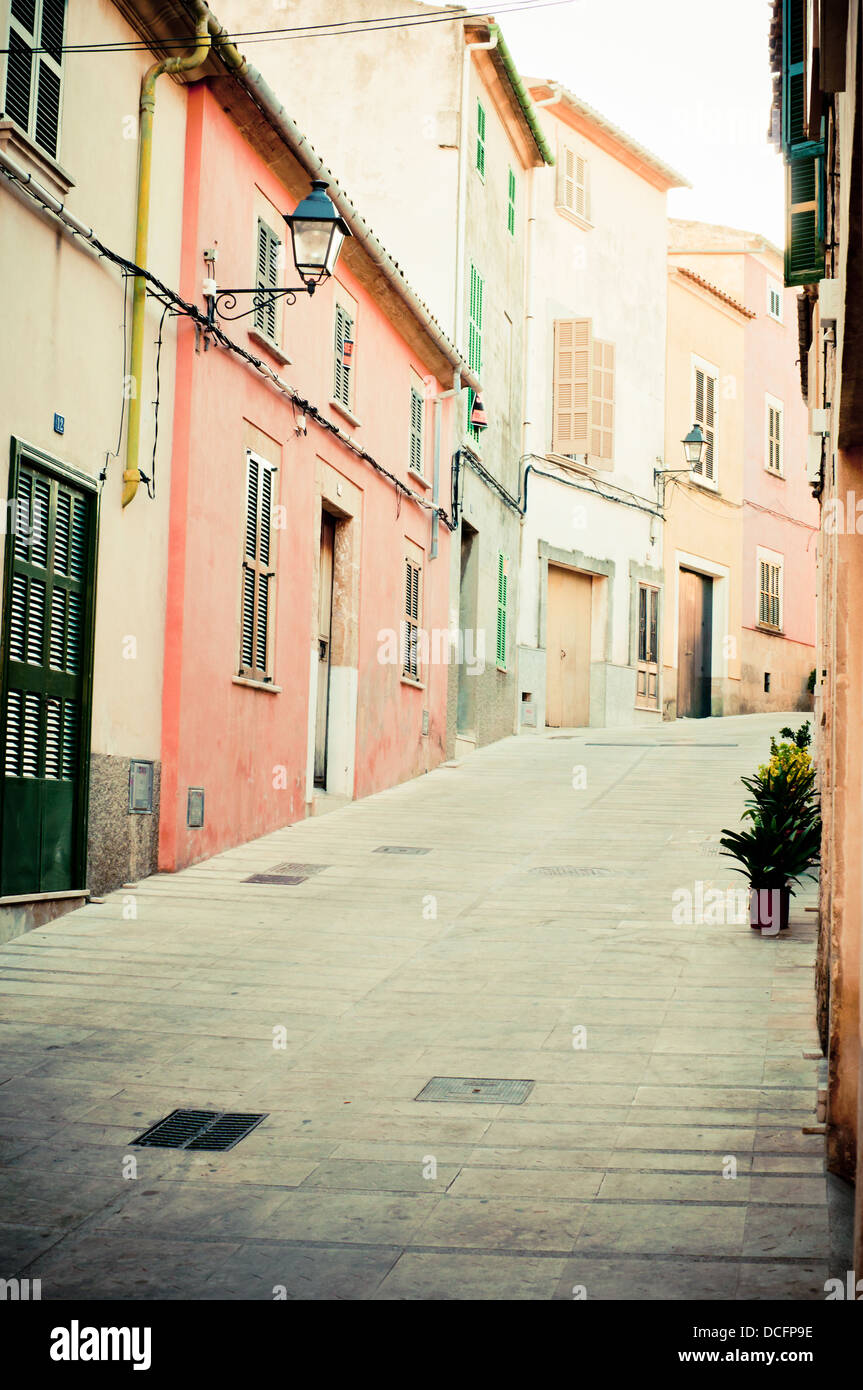 Empty Spanish town Stock Photo - Alamy