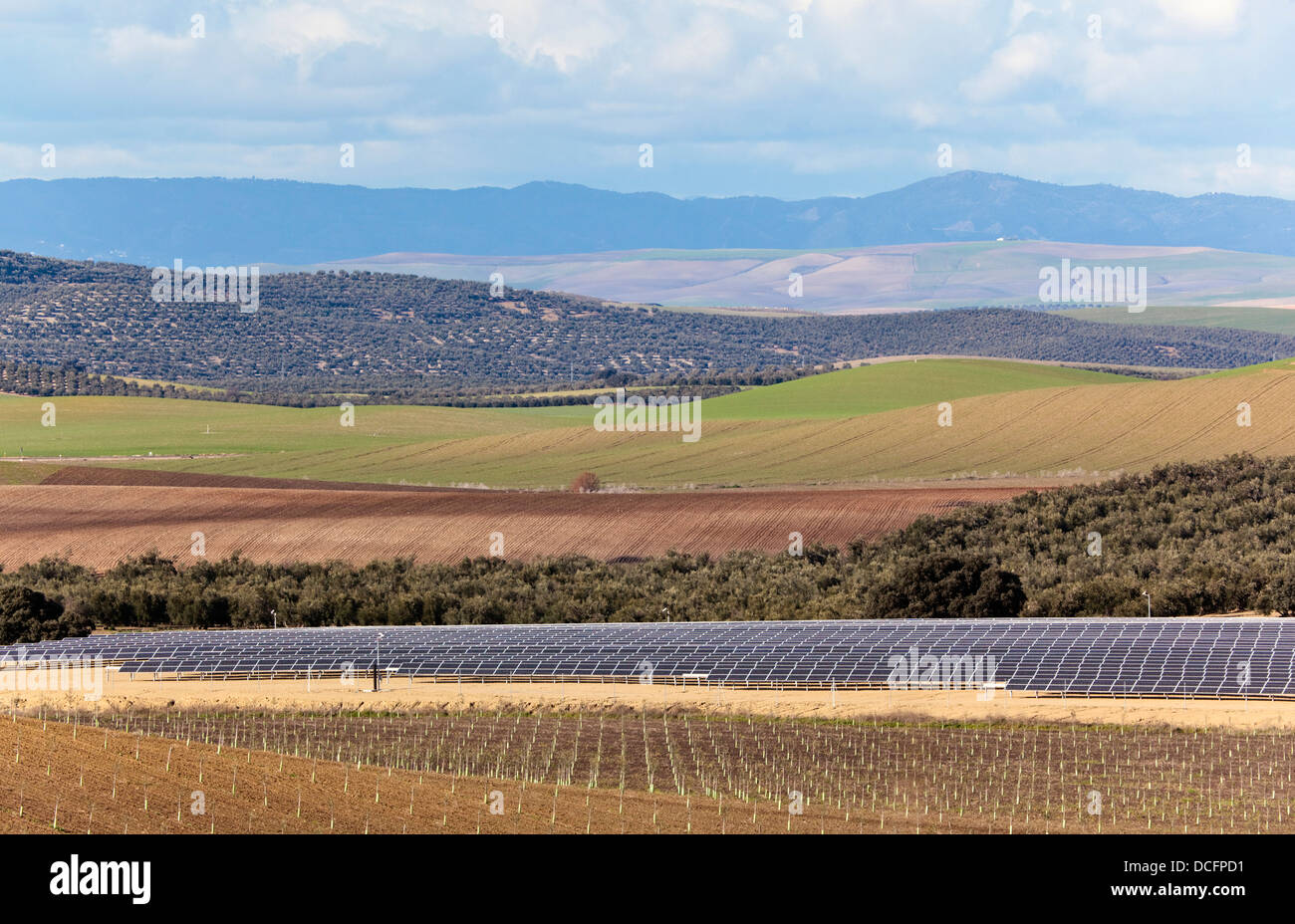 Hillside View Of Farmland; Andalusia,Spain Stock Photo - Alamy