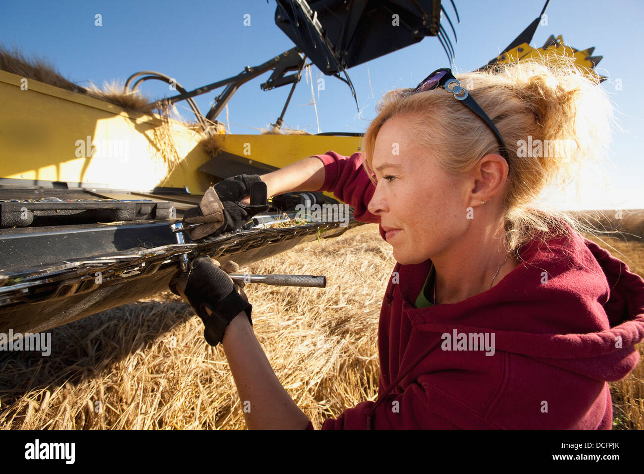 Three combine harvester hi-res stock photography and images - Alamy
