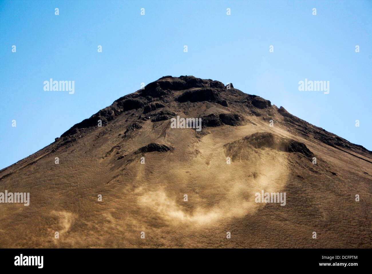 Sand Storm on a Volcano Stock Photo - Alamy