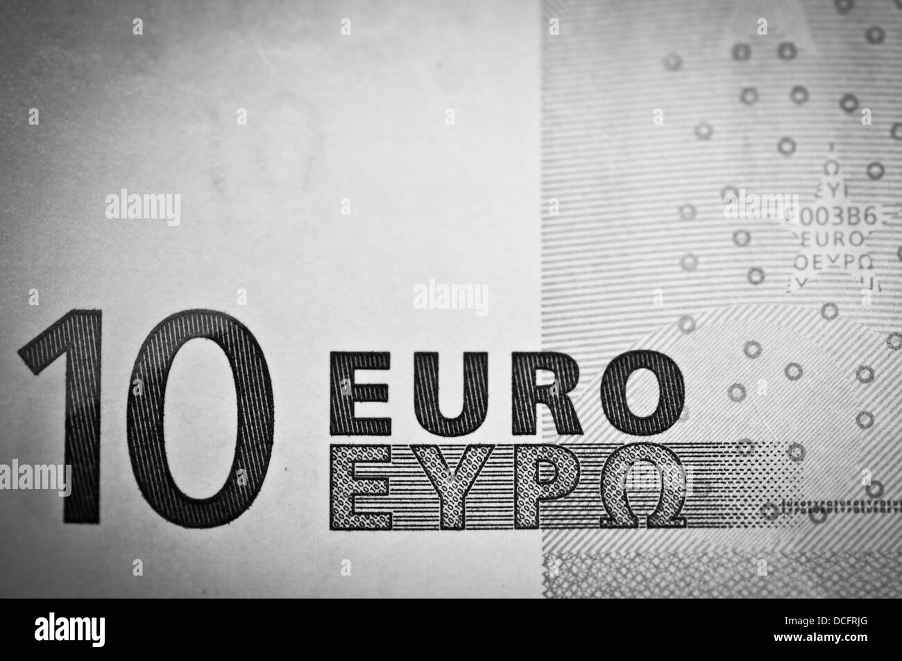Ten euro note Black and White Stock Photos & Images - Alamy