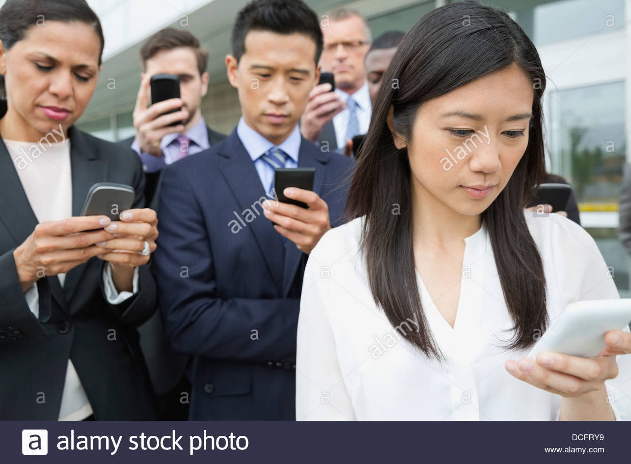 Crowd business phones hi-res stock photography and images - Alamy