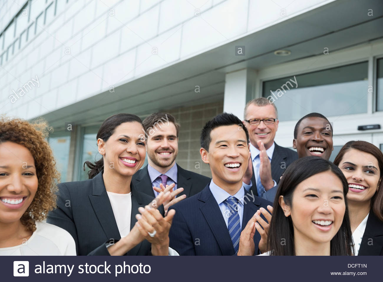 Indian business people standing clapping hi-res stock photography and ...