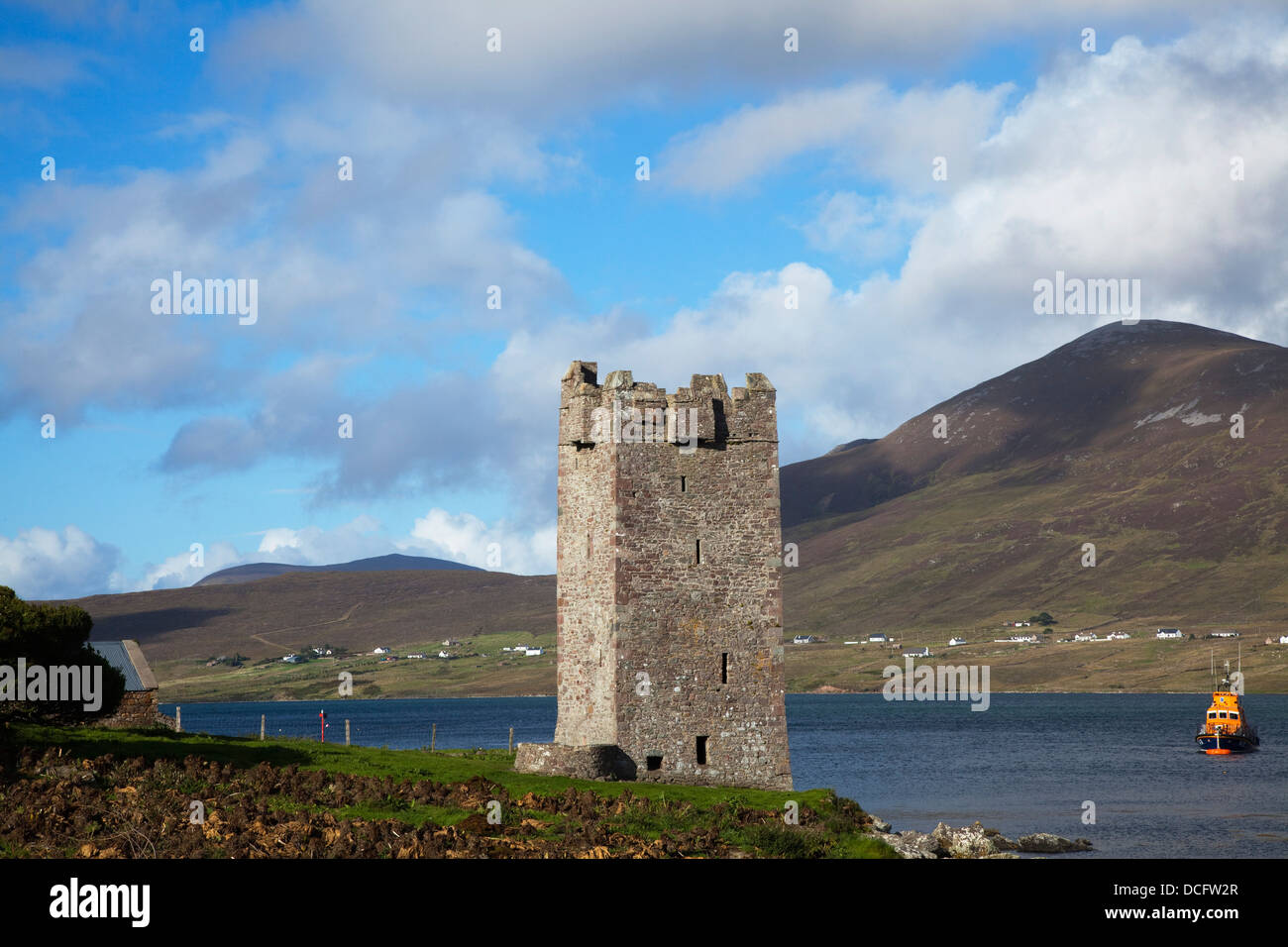 15Th Century Kildavnet Castle; Achill Island, County Mayo, Ireland ...