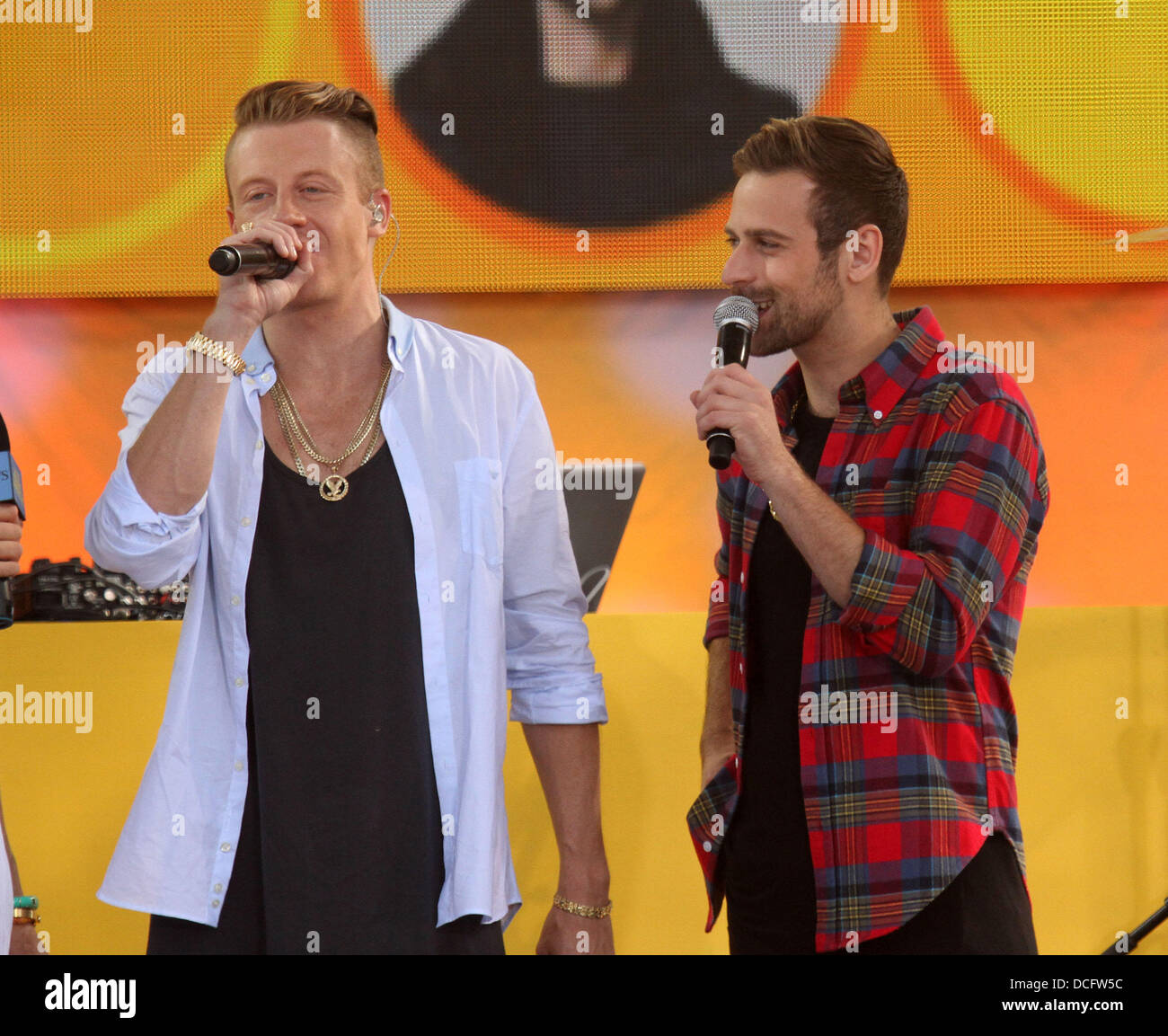 NY, NY, USA. 16th Aug, 2013. Rapper MACKLEMORE (born BEN HAGGERTY ) and ...