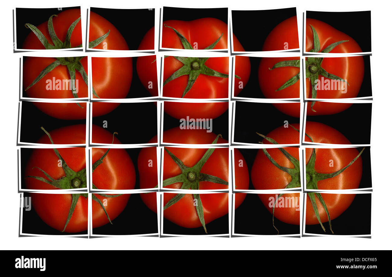 tomato puzzle collage Stock Photo - Alamy