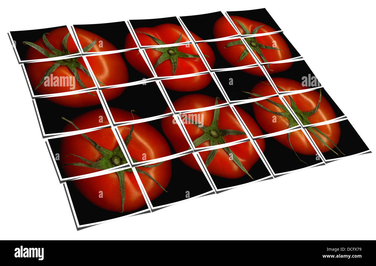 tomato puzzle collage Stock Photo - Alamy