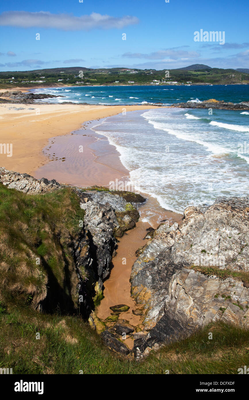 Ocean Waves On Beach; Culdaff, County Donegal, Ireland Stock Photo - Alamy