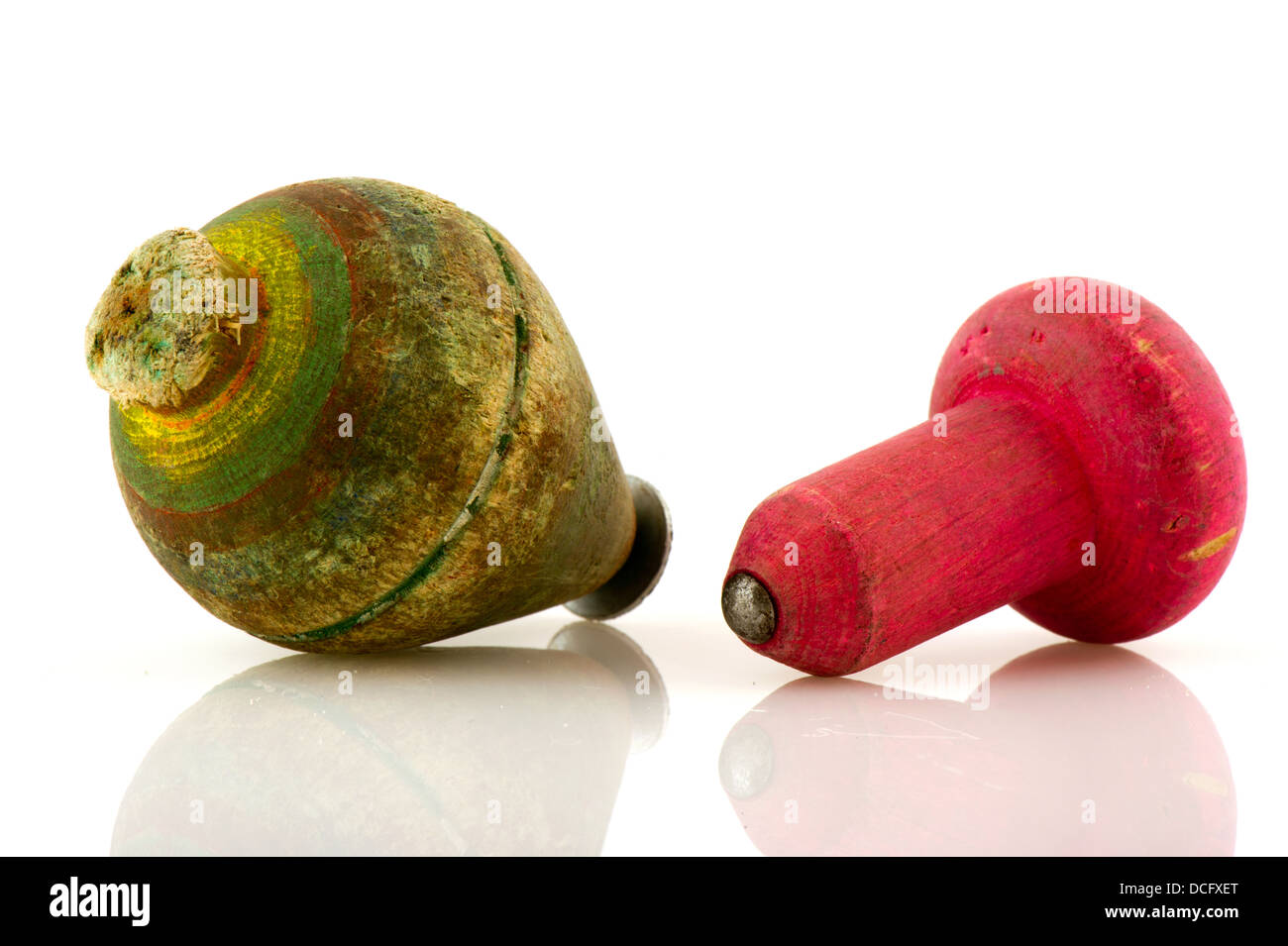 Old spinning tops Stock Photo - Alamy