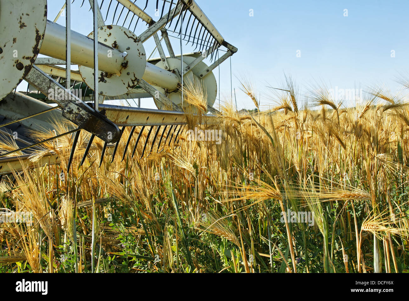 Old combine hi-res stock photography and images - Alamy