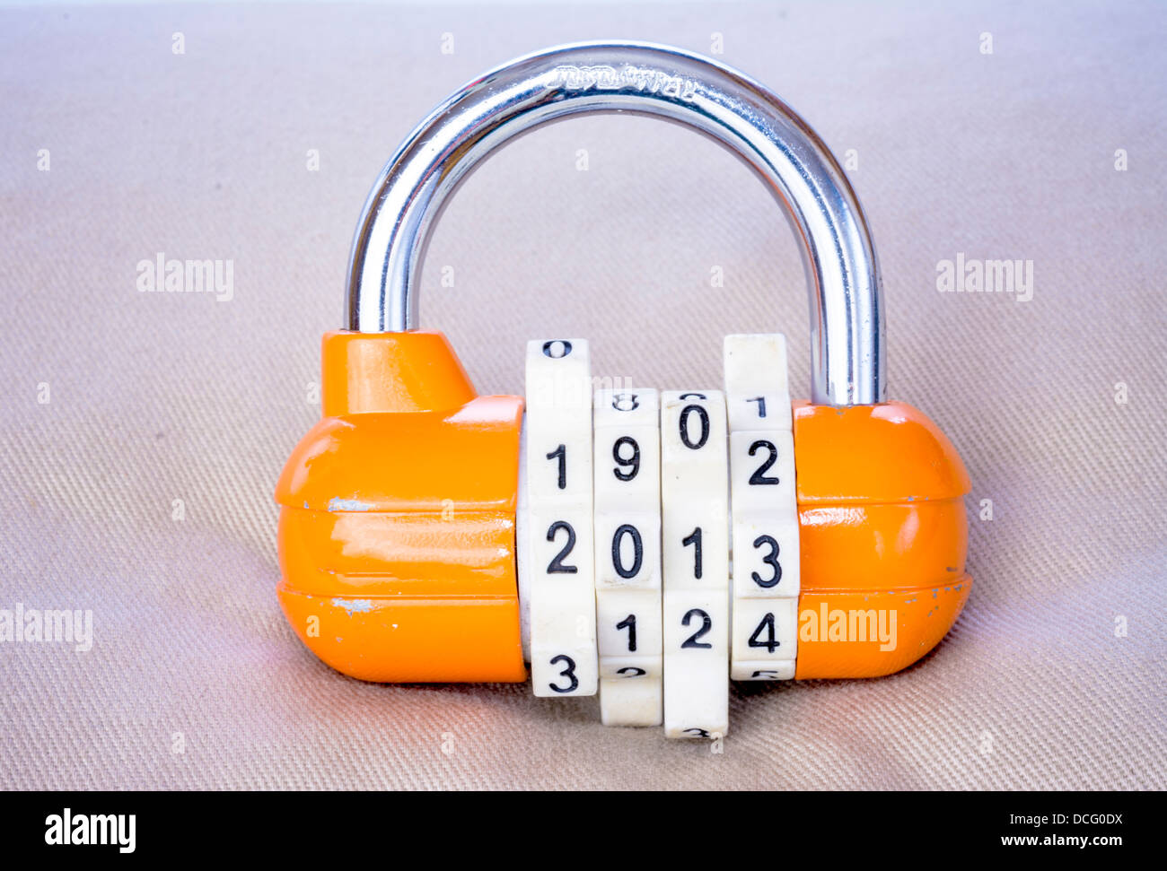 Padlock with number dialed in Stock Photo - Alamy
