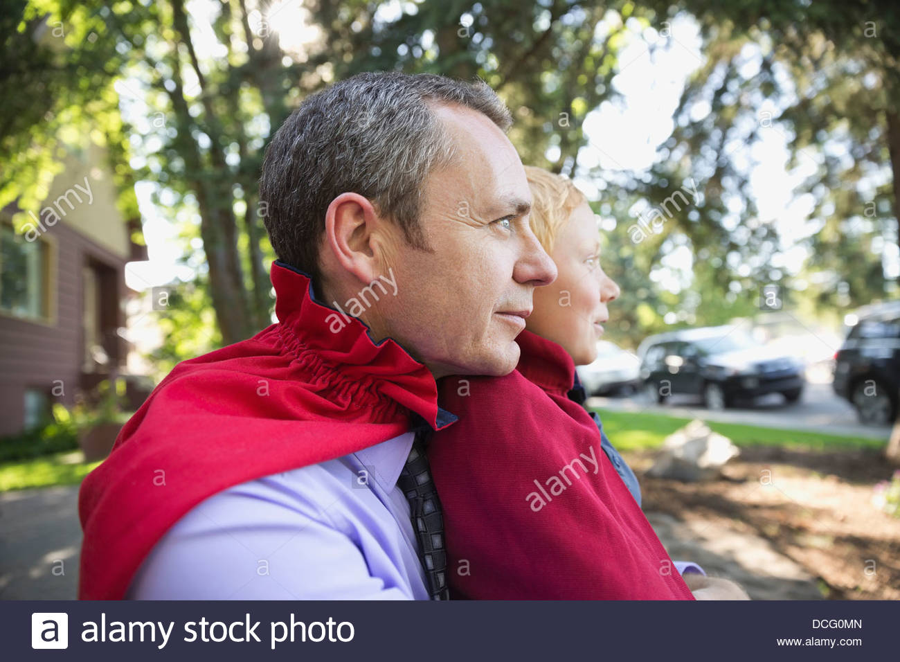 Father and son side by side hi-res stock photography and images - Alamy