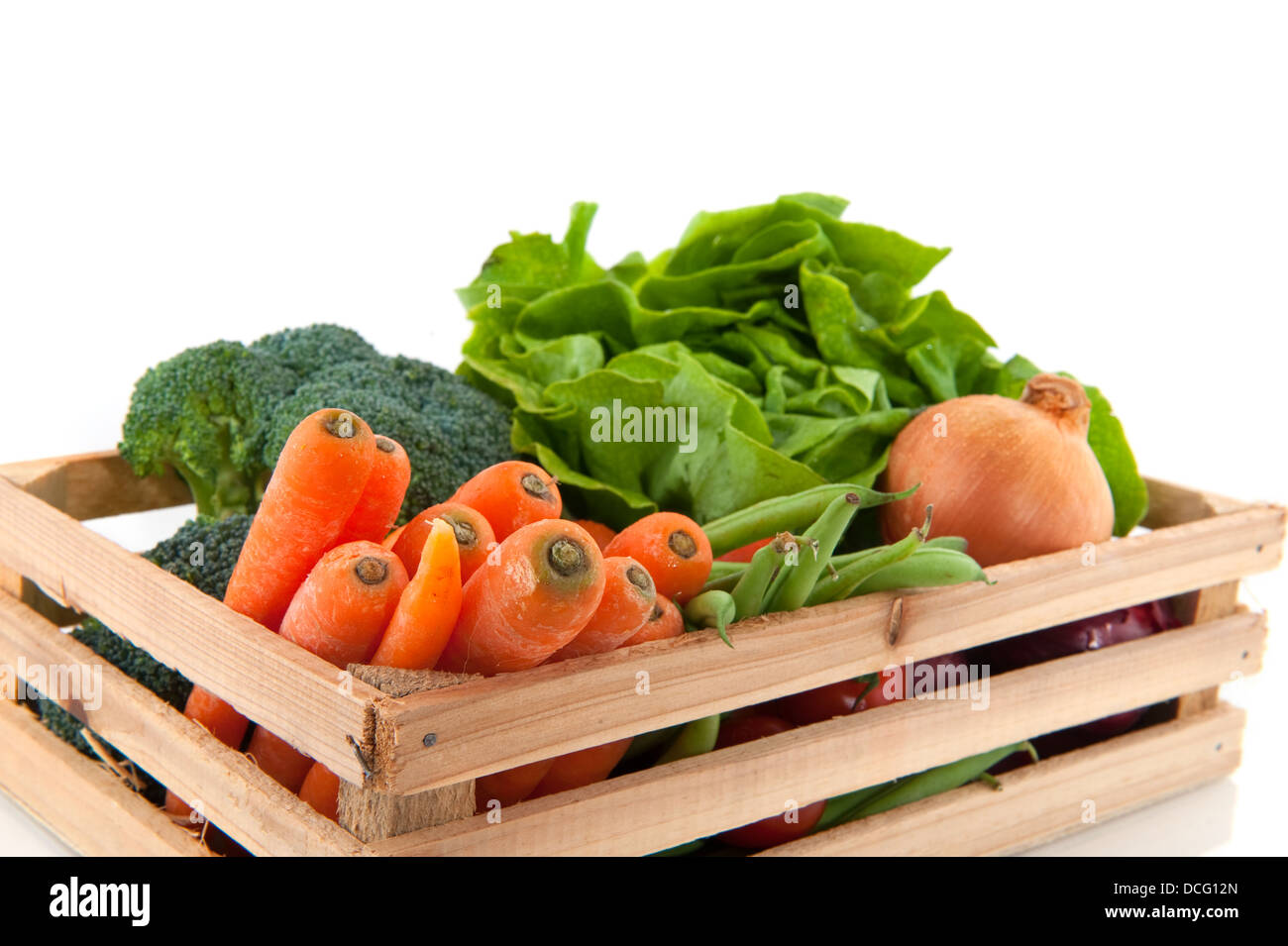 Crate with vegetables Stock Photo - Alamy