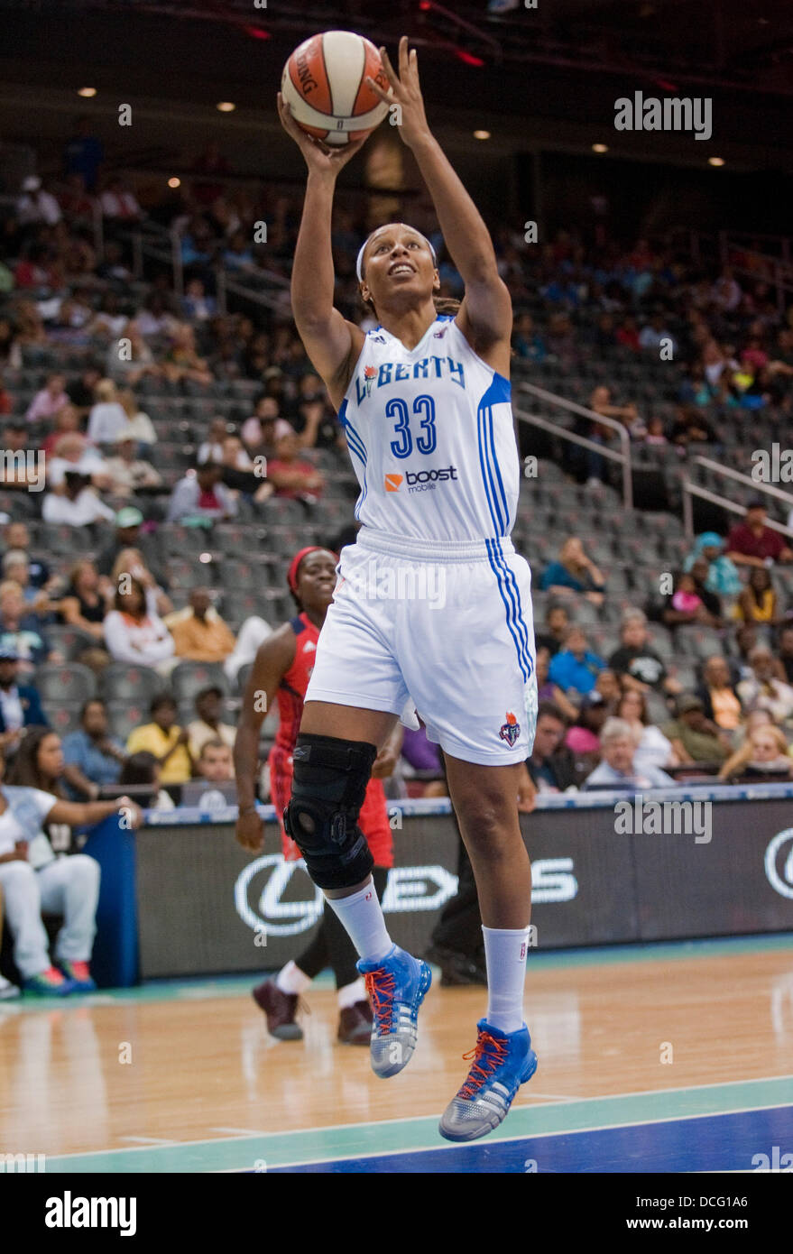 Newark, New Jersey, USA. 16th Aug, 2013. Liberty's forward Plenette ...