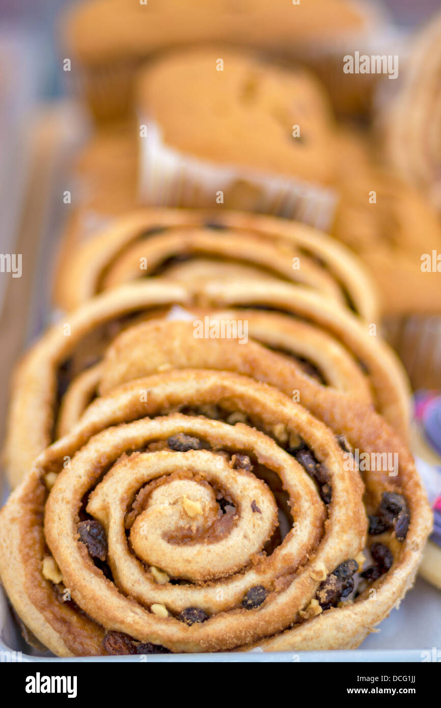 Sweet breakfast rolls fresh and ready to eat Stock Photo - Alamy