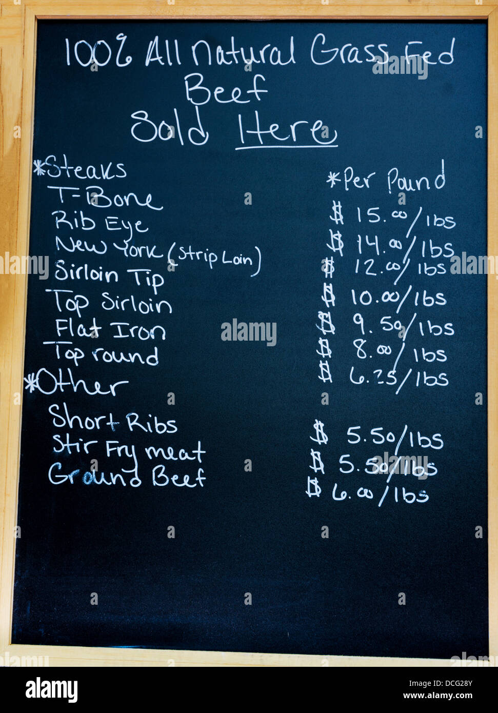Meat butcher sign board hi-res stock photography and images - Alamy