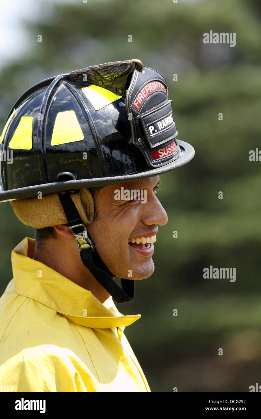 Laughing firefighter hi-res stock photography and images - Alamy
