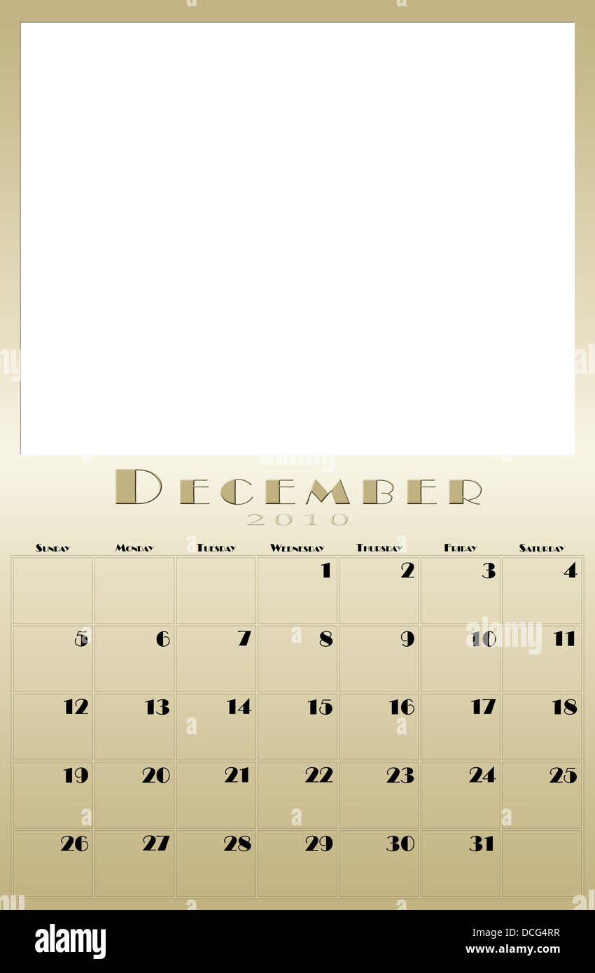 Monthly 2010 calendar Stock Photo - Alamy