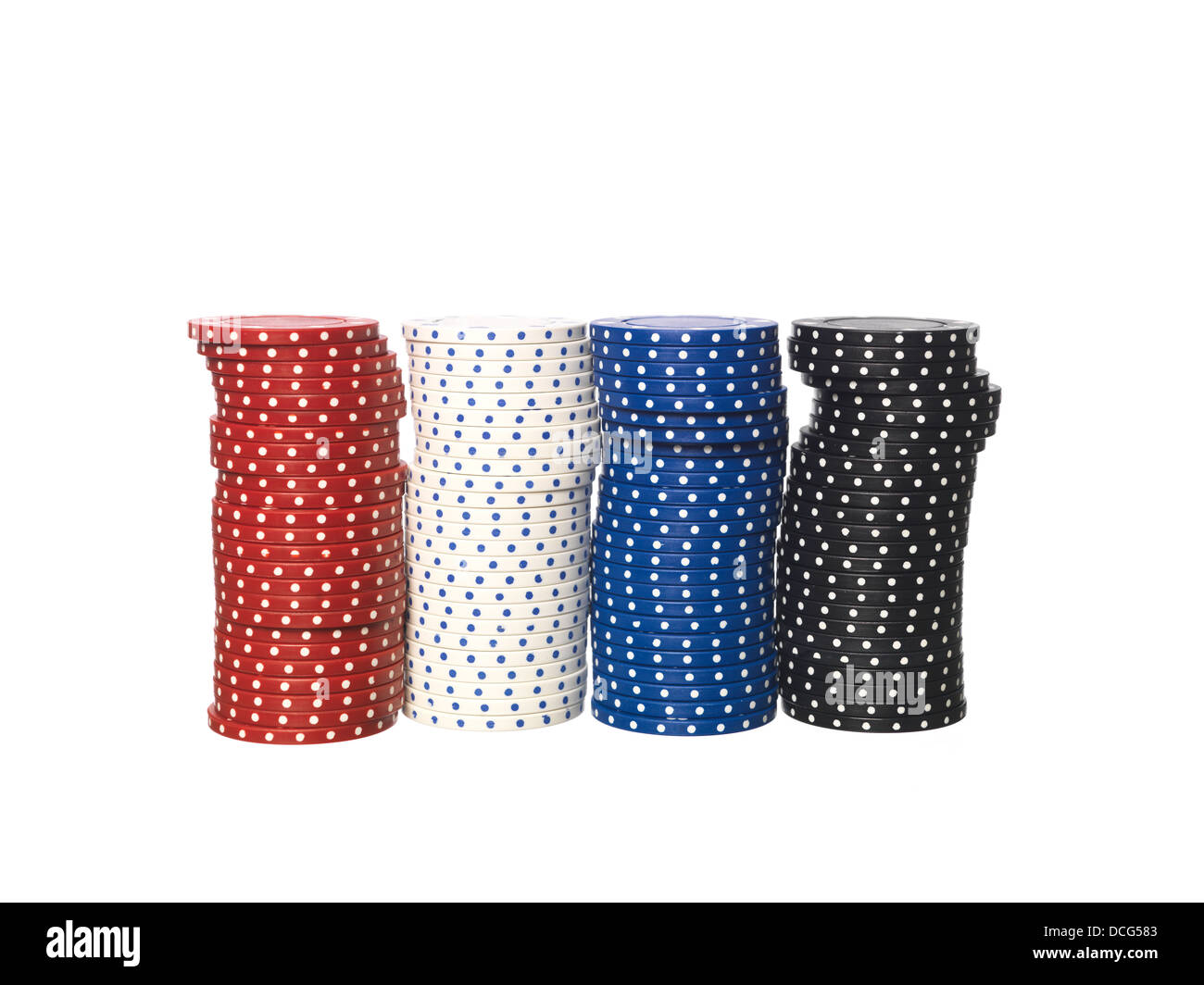 Four stacks of chips Stock Photo - Alamy