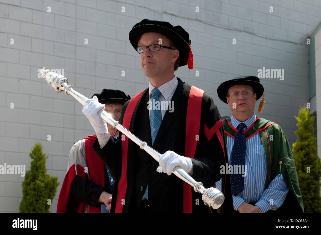 Warwick University graduation day procession of academics Stock Photo ...