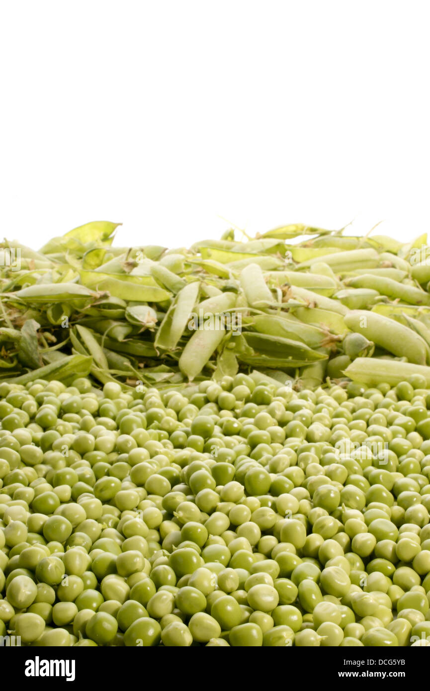 fresh peas from the garden ready for cooking Stock Photo - Alamy