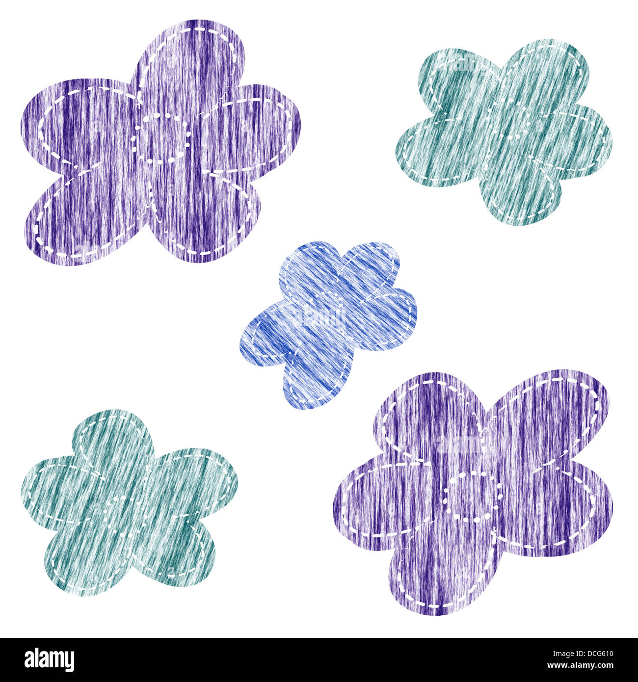 Violet flower clipart Cut Out Stock Images & Pictures - Alamy